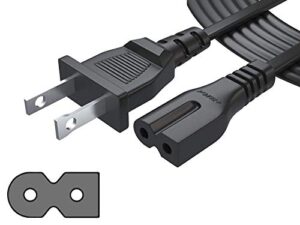 pwr extra long 12ft 2 prong polarized-power-cord for vizio-led-tv smart-hdtv d-e-m-series others 2 slot adapter-ac-wall-cable: iec-60320 iec320 c7 to nema 1-15p