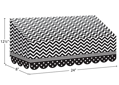 Teacher Created Resources Black and White Chevrons and Dots Awning (77164)