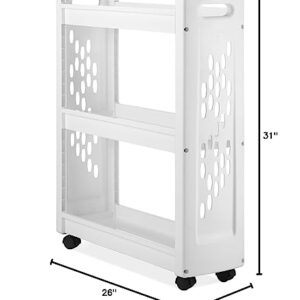 Whitmor 3 Tier Rolling Laundry Cart