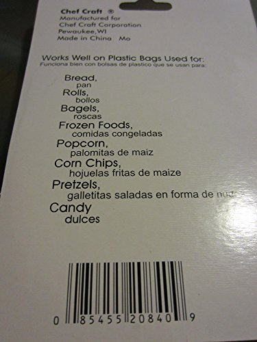 Chef Craft Bread & Bagel Clips 6-Count per Pack (1-Pack)