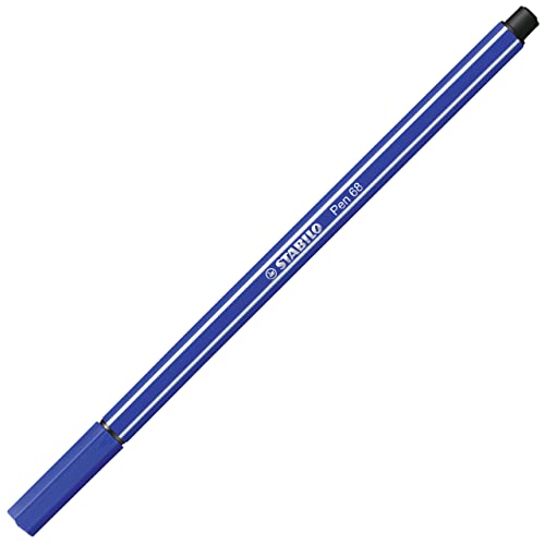 Stabilo Pen 68, 1 Piece of Felt tip, Middle tip Blue Navy Blue