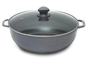 imusa usa 6.9qt hammered basic caldero (dutch oven), 30cm, black