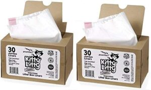 cat litter box liners 60 count drawstring cat waste liners