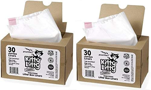 Cat Litter Box Liners 60 Count Drawstring Cat Waste Liners