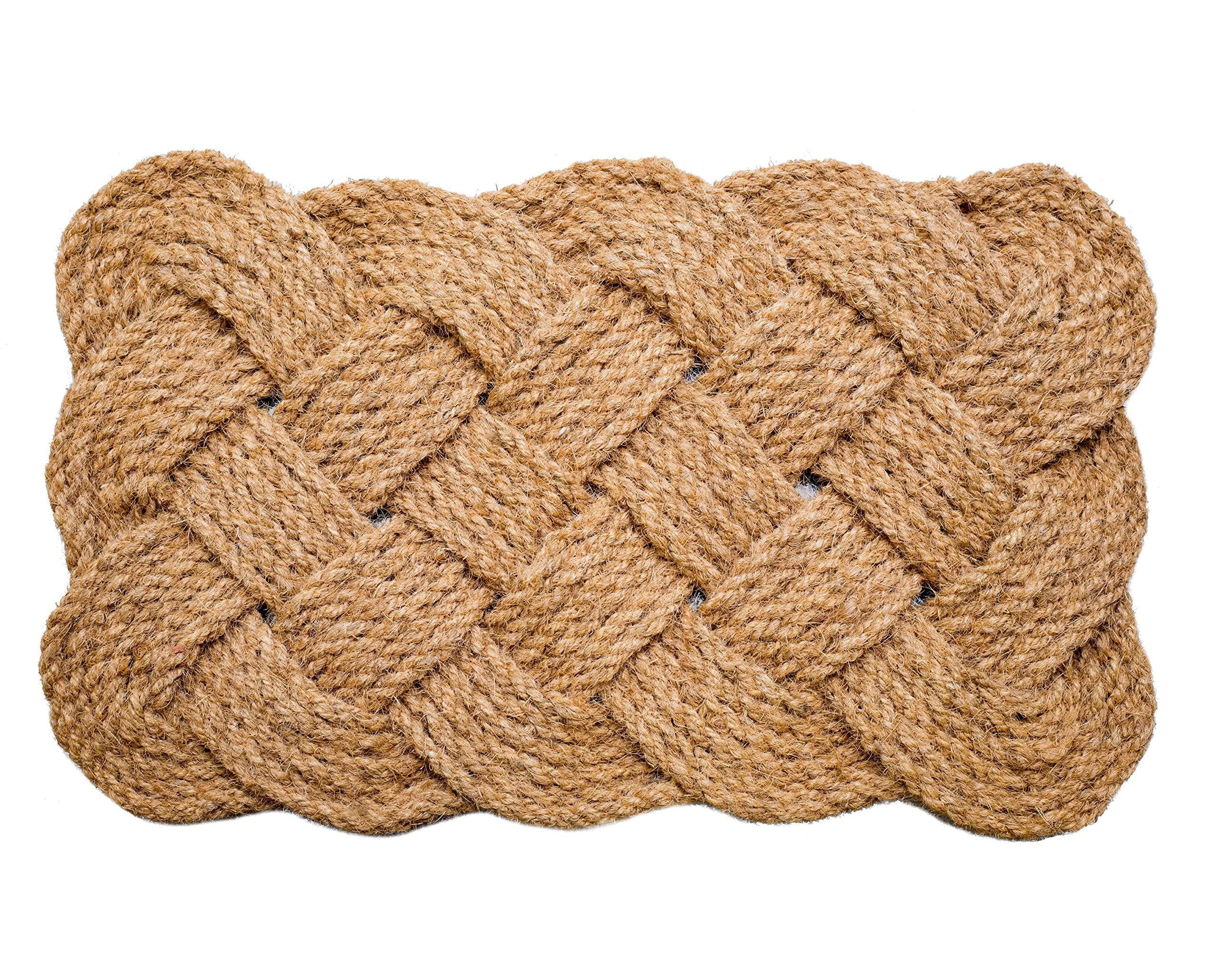 Iron Gate - Natural Jute Rope Woven Doormat 18x30 - Single Pack - 100% All Natural Fibers - Eco-Friendly - Classic Interwoven Rope Design