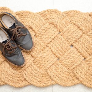 Iron Gate - Natural Jute Rope Woven Doormat 18x30 - Single Pack - 100% All Natural Fibers - Eco-Friendly - Classic Interwoven Rope Design