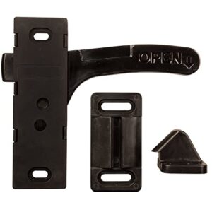 jr products 06-11865 black bi-directional screen door latch