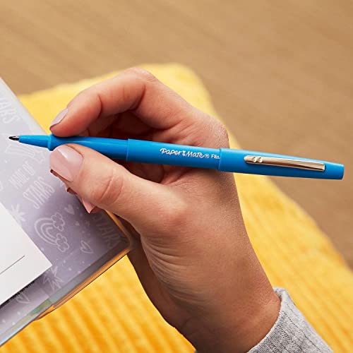 Paper Mate 8410152 Flair Medium Felt Tip Stick Pen, Blue Ink, 7Mm, Dozen