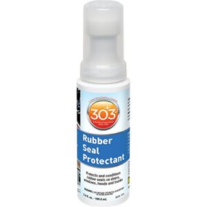 303 rubber seal protectant - protects and conditions seals on doors, windows, hoods, trunks rejuvenates color old seals, 3.4 fl. oz. (30324)