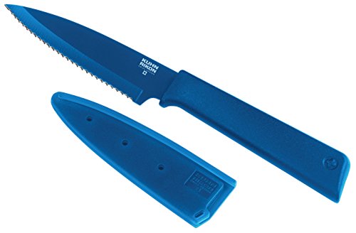 Kuhn Rikon "Colori+" Serrated Bulk Paring Knife, Blue