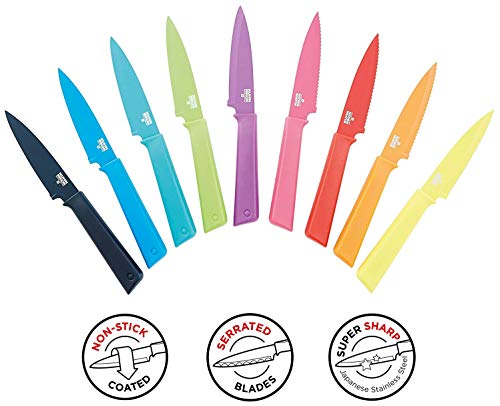 Kuhn Rikon "Colori+" Serrated Bulk Paring Knife, Blue