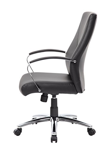 Boss Office Products LeatherPlus Executive Chair in Black