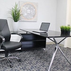 Boss Office Products LeatherPlus Executive Chair in Black