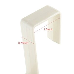 ZYHW White Plastic 5 Layers Over The Door Clothes Backpack Handbag Door Hook