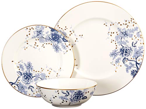 Lenox - 852028 Lenox Garden Grove 3-Piece Place Setting, 3.80 LB, Blue