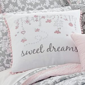 Levtex Margaux Sweet Dreams Pillow White, Pink