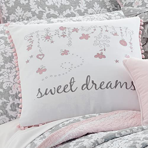 Levtex Margaux Sweet Dreams Pillow White, Pink