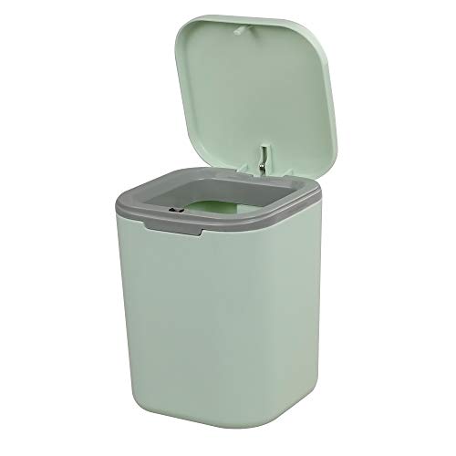 HOMMP Tiny Countertop Trash Can, 0.5 Gallon with Push-Button (Green)