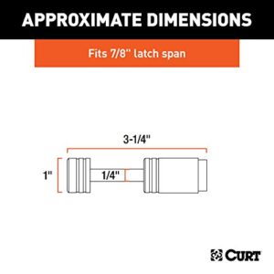 CURT 23520 Chrome Trailer Tongue Coupler Lock, 1/4-Inch Pin Diameter, Up to 7/8-Inch Span