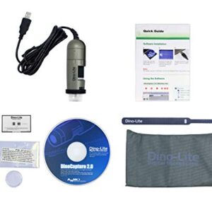 Dino-Lite USB Digital Microscope AM4113ZT - 1.3MP, 10x - 50x, 220x Optical Magnification, Measurement, Polarized Light