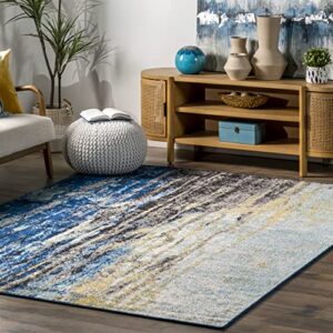 nuloom katharina abstract motif area rug, 5x7, blue