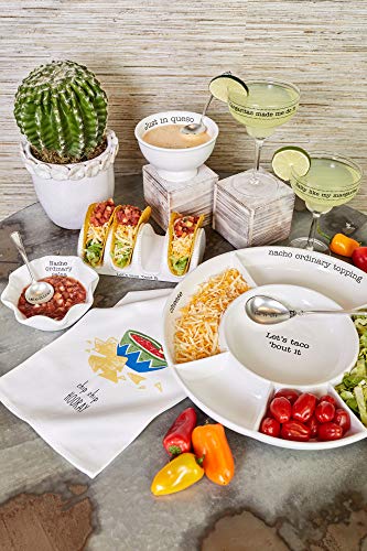 Mud Pie Just in Queso Dip Set, White