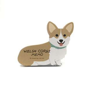 welsh corgi dog die-cut memo pad 4.75"x4" 90 sheets