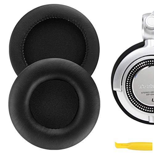 Geekria QuickFit Replacement Ear Pads for Panasonic Technics RP-DH1200 DJ, RP-DH1210, RP-DH1250-S DJ Headphones Ear Cushions, Headset Earpads, Ear Cups Cover Repair Parts (Black)