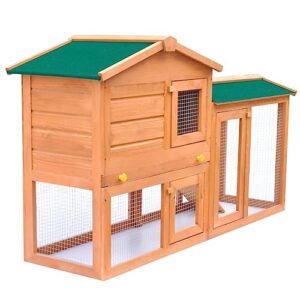 vidaXL 55" Deluxe Wooden Chicken Coop Hen House Rabbit Wood Hutch Poultry Cage Habitat