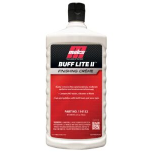 Malco Buff Lite II Finishing Crème – One-Step Professional Cutting, Polishing and Finishing Compound/Removes Brush Marks, Car Wash Scratches, and Snow Brush Scratches / 32 Oz. (114132)