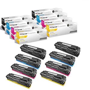 cs compatible toner cartridge replacement for hp cp3525n ce250a black ce251a cyan ce252a yellow ce253a magenta hp 504a color laserjet cm3530 cm3530fs cp3525dn cp3525x cp3520 cm3530fs mfp 8 color set