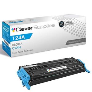 cs compatible toner cartridge replacement for hp 2600n q6001a cyan hp 124a 1600 2600 2600n 2600dn 2605 2605dn 2605dtn cm1015 cm1015mfp cm1017 cm1017mfp