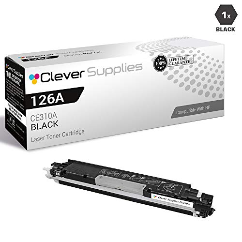 CS Compatible for HP PRO 100 COLOR M175N CE310A Black HP 126A COLOR LASERJET CP1020 CP1025NW PRO 100 PRO M175A PRO M175NW PRO 100 COLOR MFP M175NW 2 Set Toner Cartridge