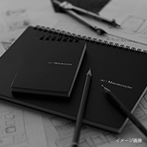 Maruman MNEMOSYNE Notebook 8.66 x 11.69 Inches (Horizontal A4), 5mm-squared, 70 Sheets (N180A), black