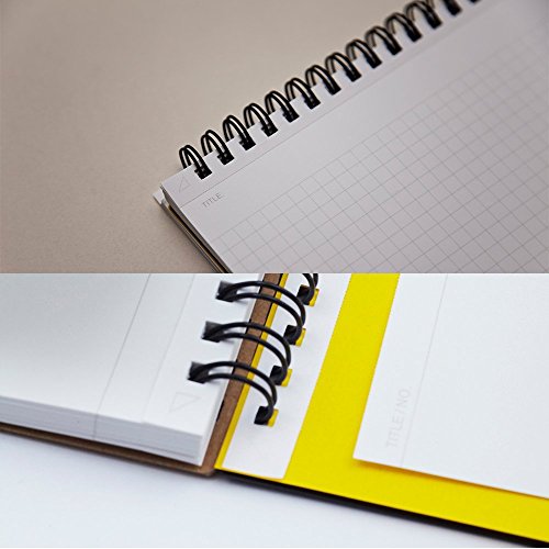 Maruman MNEMOSYNE Notebook 8.66 x 11.69 Inches (Horizontal A4), 5mm-squared, 70 Sheets (N180A), black