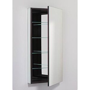 Robern PLM2040GRE Polished Edge, Classic Gray Interior, Electric ̶ Right Hinge PL Series 20" x 40" Flat Top Cabinet