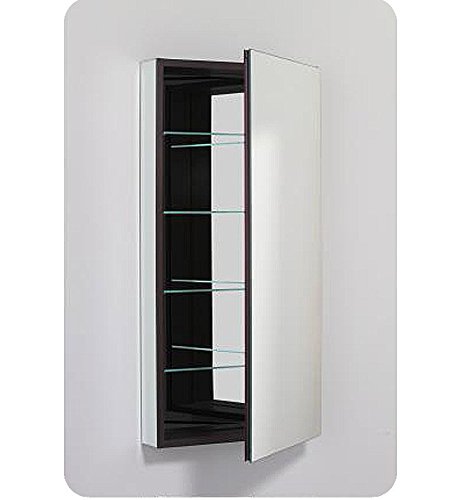 Robern PLM2040GRE Polished Edge, Classic Gray Interior, Electric ̶ Right Hinge PL Series 20" x 40" Flat Top Cabinet