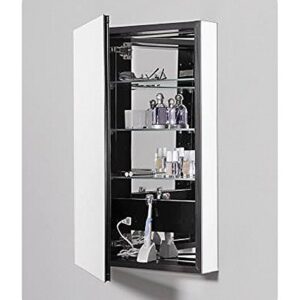 Robern PLM2040GRE Polished Edge, Classic Gray Interior, Electric ̶ Right Hinge PL Series 20" x 40" Flat Top Cabinet