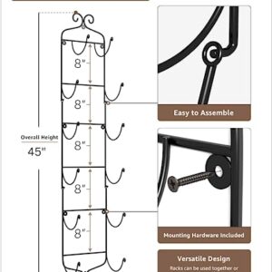 Sorbus Towel Rack Wall Mounted – Metal Towel Holder for Bathroom Wall, Washcloth, Rolled Bath Towels, Spa, Gym, Camper Rv, Shelf Cabinet - 6 Level Wine Rack Wall Mounted for Kitchen Bar, Wine Cellar