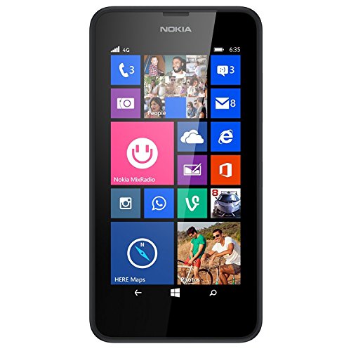 Nokia Lumia 635 8GB Unlocked GSM 4G LTE Windows 8.1 Quad-Core Smartphone - Black