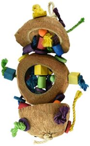 penn-plax ba1870 coconut kabob with wood & sisal pet collar