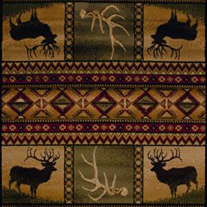 United Weavers of America Affinity Collection Hunter's Dream Rug - 1 ft. 10in. x 7ft. 2in., Brown, Decorative Rug, Lodge Style, Modern Indoor Rug