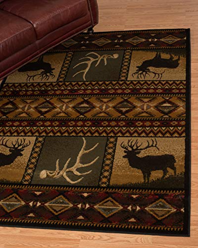 United Weavers of America Affinity Collection Hunter's Dream Rug - 1 ft. 10in. x 7ft. 2in., Brown, Decorative Rug, Lodge Style, Modern Indoor Rug