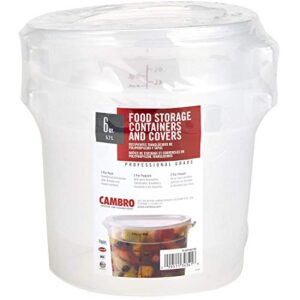 cambro round translucent container with lid (6 qt, 2 pk.)