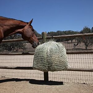 Freedom Feeder Mesh Net Full Day Slow Horse Feeder — Designed to Hold 30 lbs/4 Flakes of Hay and Feed Horse All Day — Reduces Horse Feeding Anxiety and Behavioral Issues