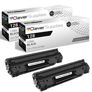 CS Compatible Toner Cartridge Replacement for Canon 128 3500B001AA Black FAX L100 FaxPhone L100 L190 i-SENSYS MF4410 MF4430 MF4450 MF4550D MF4570DN MF4580DN MF4570DN MF4570DW 2 Pack