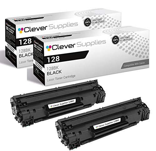 CS Compatible Toner Cartridge Replacement for Canon 128 3500B001AA Black FAX L100 FaxPhone L100 L190 i-SENSYS MF4410 MF4430 MF4450 MF4550D MF4570DN MF4580DN MF4570DN MF4570DW 2 Pack