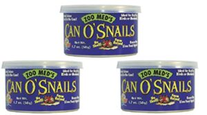 zoo med can o' snails turtle food, 1.7-ounce (pack of 3)