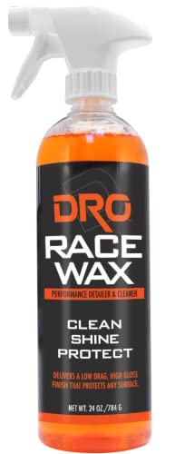 DRO Race Wax 24oz - Non Aerosol - Clean Shine Protect. Leaves a smooth, glossy finish that helps shed tire rubber, dirt and bugs