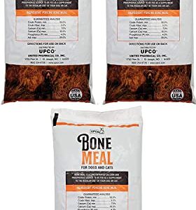 Bone Meal Powder for Dogs and Cats 3 Pack Total 3 Pounds from Upco Made in USA